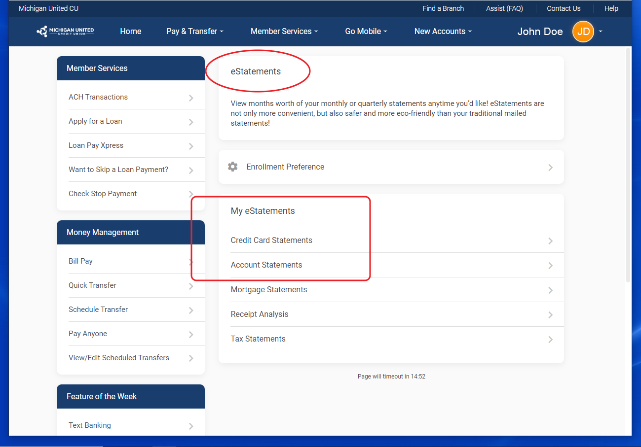 statements - Michigan United Credit Union